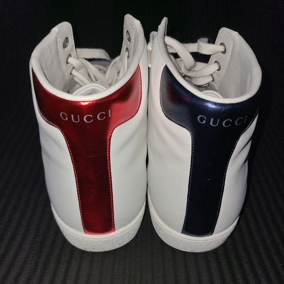 Gucci | Shoes | Gucci Hi Top White Sneakers | Poshmark